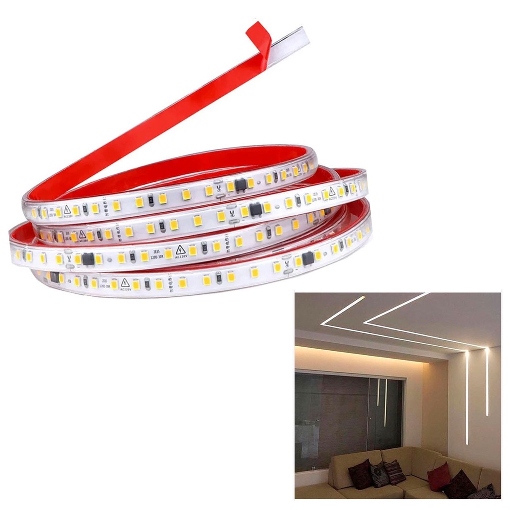 Fita de Led SMD 4000K 3 Metros 127V Fita Dupla Face Plug Conector ...