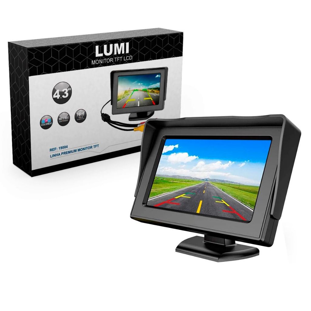 Monitor Tela Retrátil Lcd Tft Veicular Dvd 4,3 | Shopee Brasil