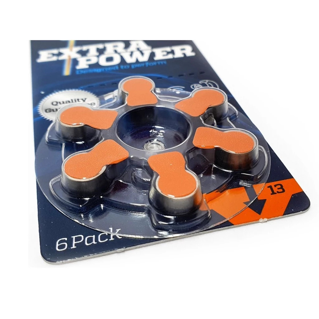60 Pilhas Extra Power 13 PR48 para Aparelho Auditivo - 10 Cartelas C/ 6 Unidades | Shopee Brasil
