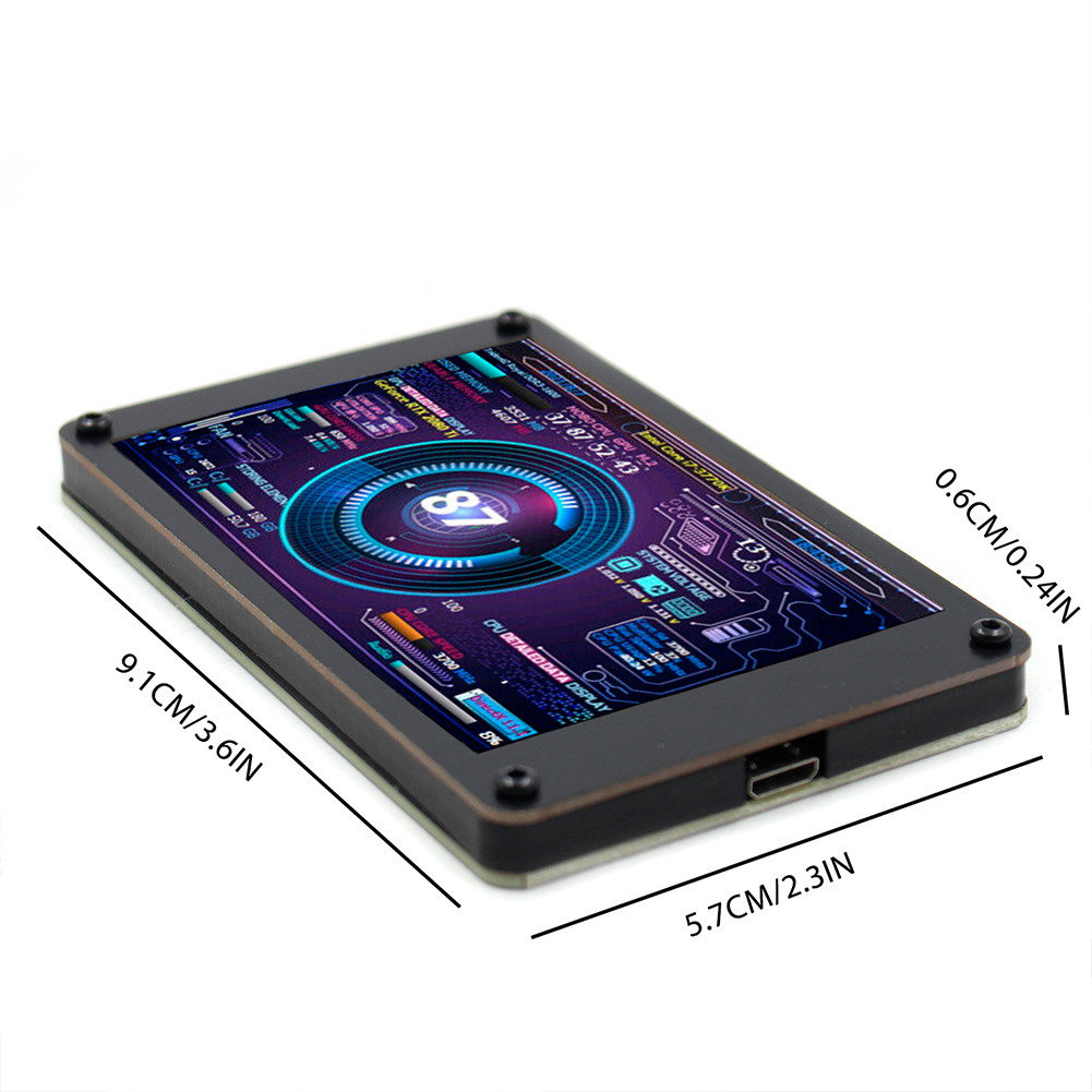 Monitor Duplo USB De Tela Secundária CPU GPU RAM HDD Para WINDOWS LINUX ...