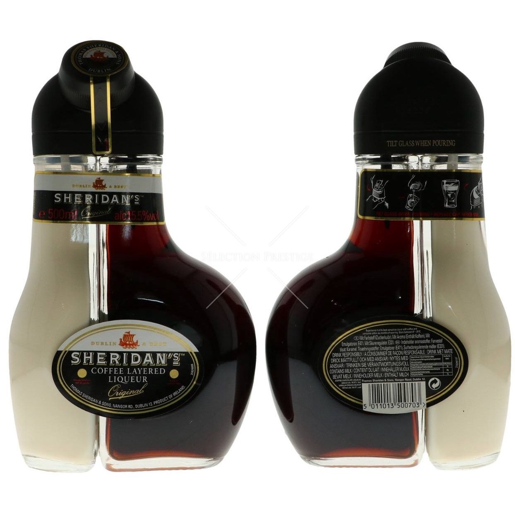 Kit C/ 2 uni. Licor Sheridans Coffee Layered 700ml Original. | Shopee Brasil