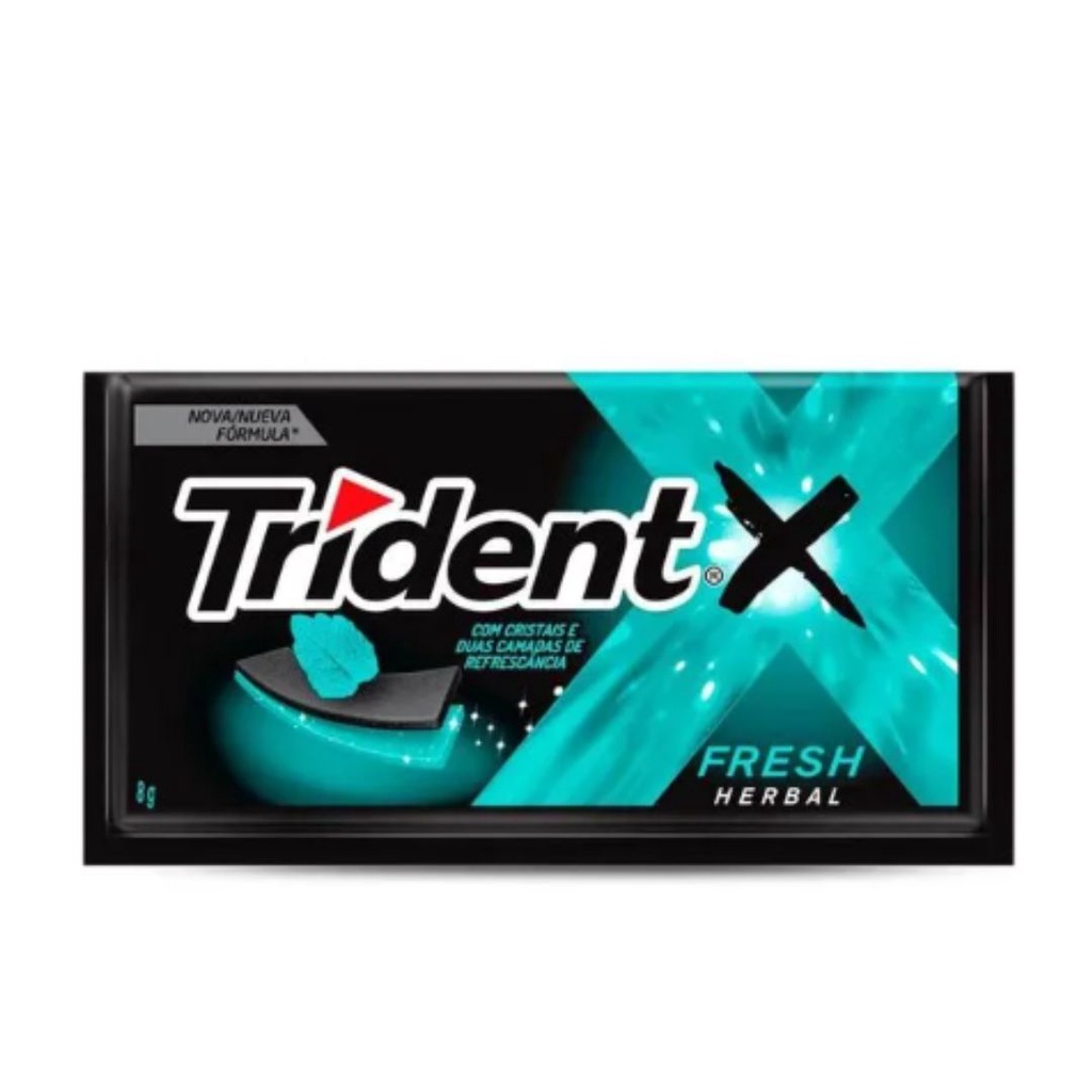 Chiclete Trident X Fresh Herbal Caixa com 21 Unidades | Shopee Brasil