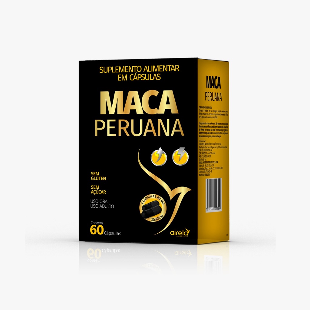 Maca Peruana Suplemento Alimentar Cresce Bumbum Airela 60 cápsulas ...