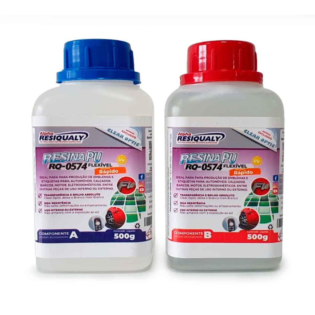 Resina PU Flexível RQ-0574 com 1Kg | Shopee Brasil