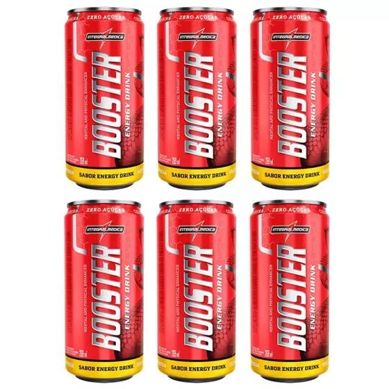 Energetico Booster Energy Drink c/ 6und - Integralmedica | Shopee Brasil