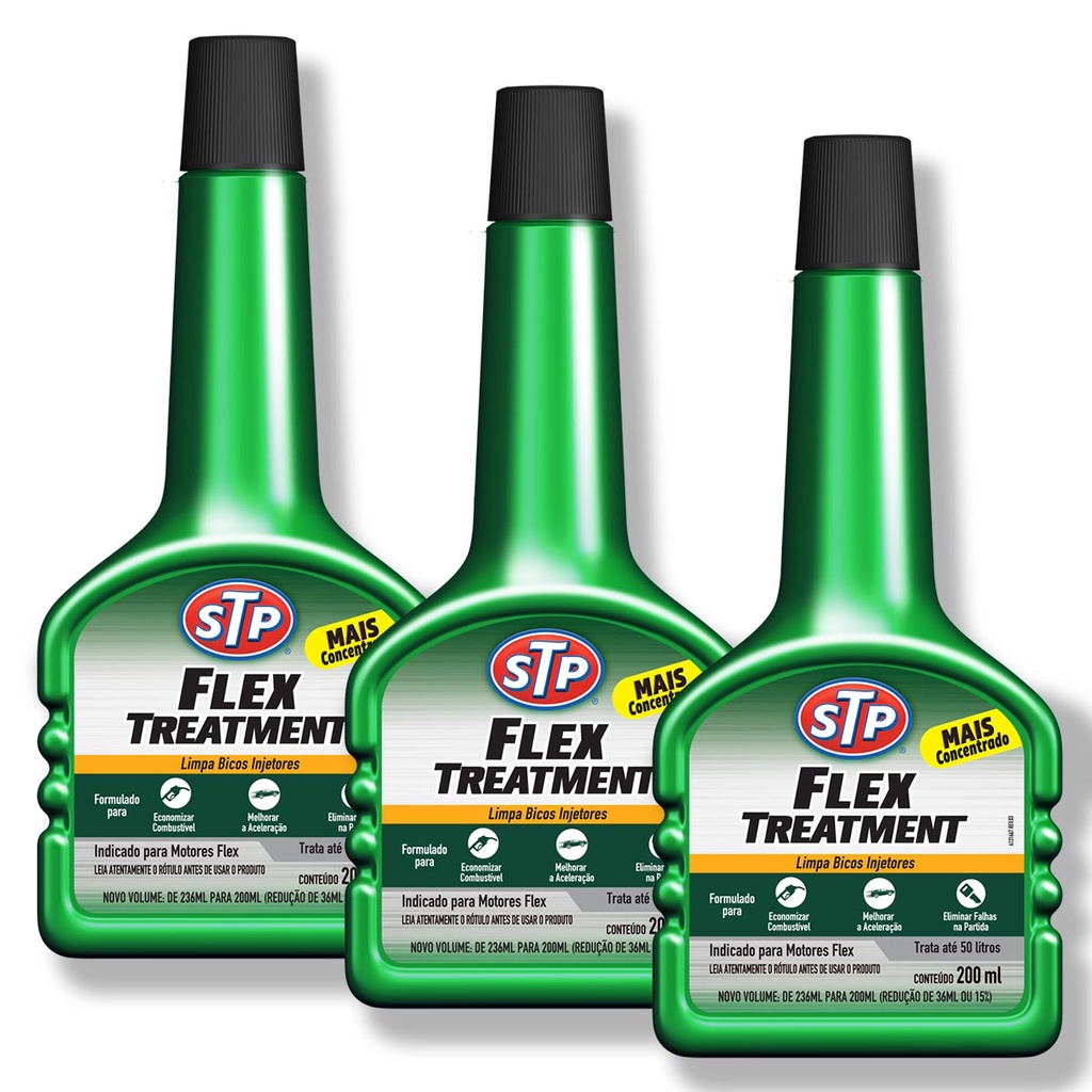 Aditivo Limpa Bicos Injetores para Motor FLEX TREATMENT 200ml STP 3 unidades | Shopee Brasil