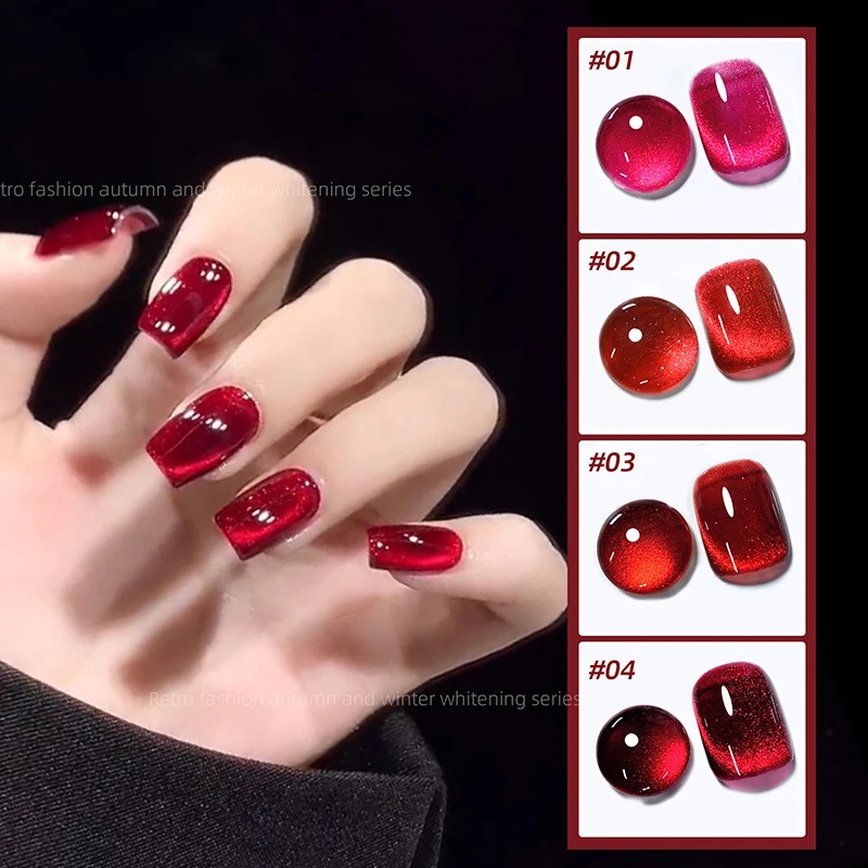 Manicure Ruby Cat Eye Unha Polonês Cola 2024 Novo Modelo Atacado | Shopee Brasil