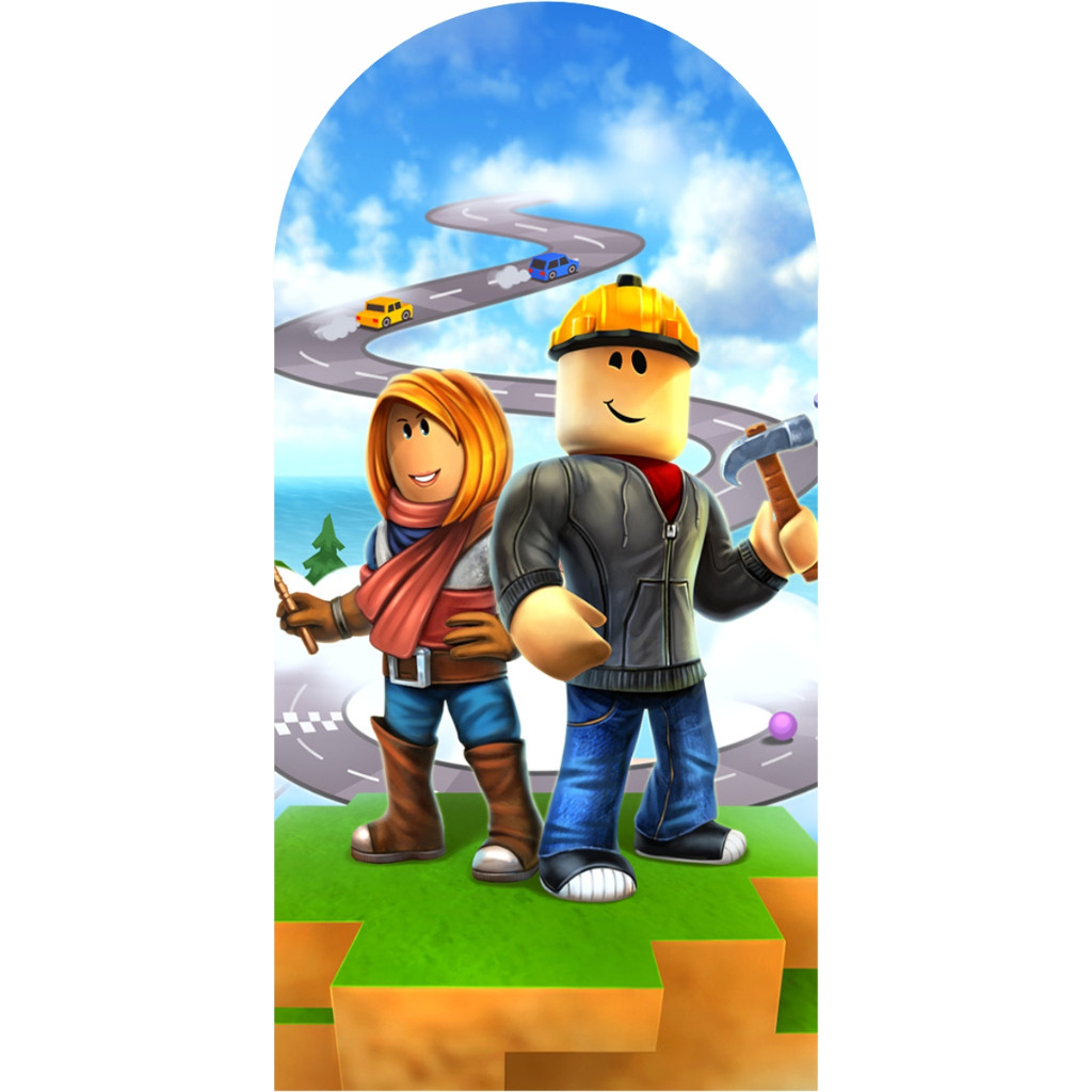 PAINEL DE FESTA ROBLOX 2 - ROMANO NA MEDIDA DE 2M DE ALTURA X 1M DE ...