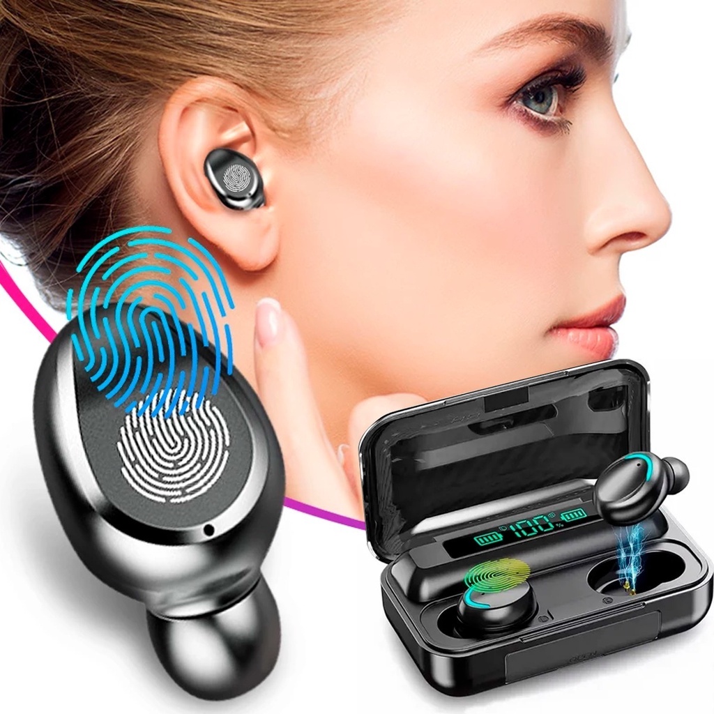 Fone De Ouvido Sem Fio F9-5 In Ear Touch Powerbank Tws | Shopee Brasil