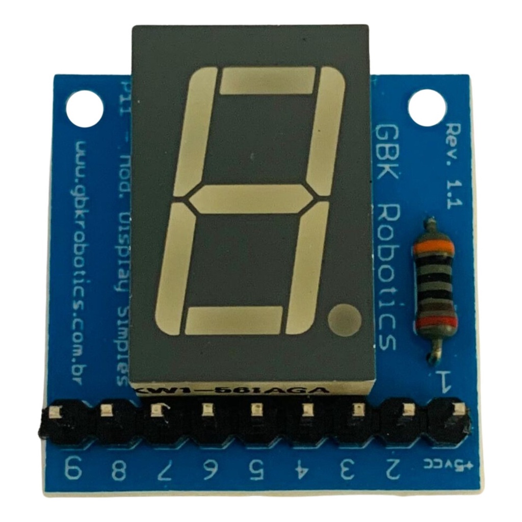 Módulo Display 7 Segmentos Anodo Comum Gbk P11 Para Arduino | Shopee Brasil