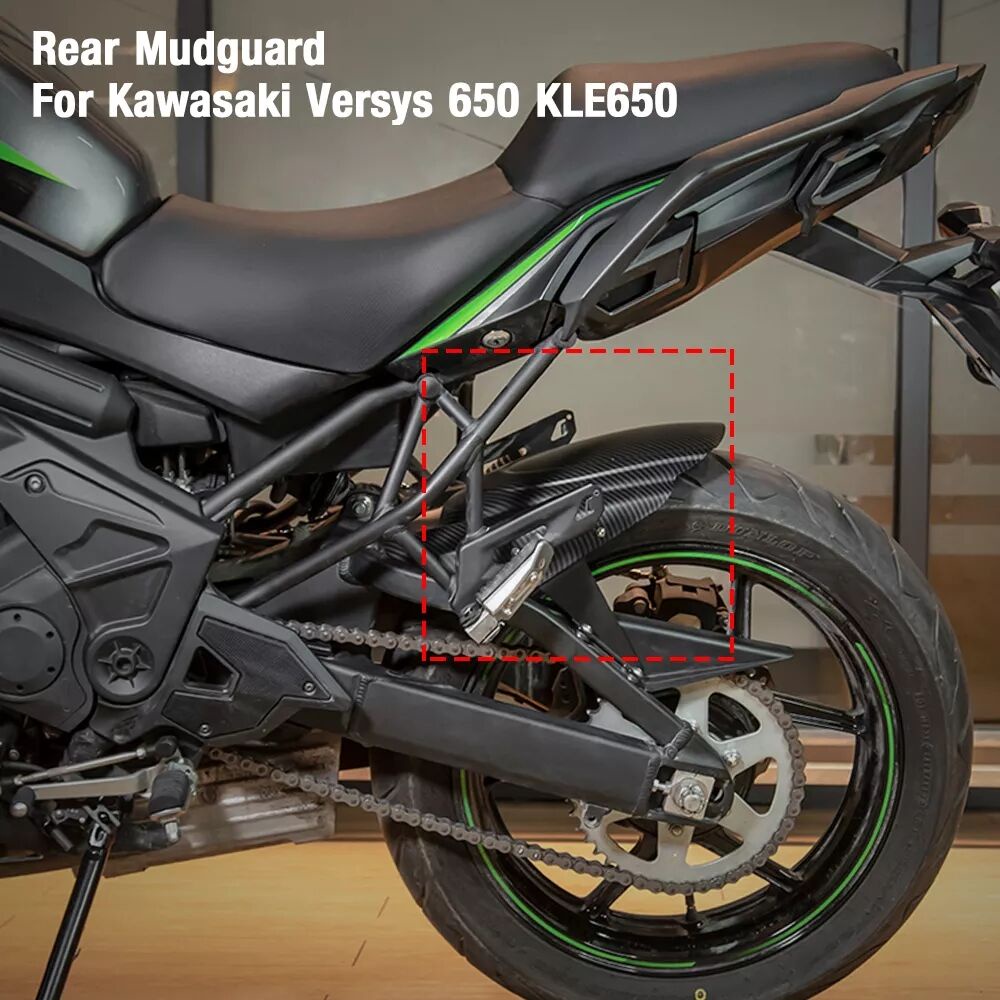 Versys650 Motocicleta Traseira Hugger Fender Paralama Respingo Guarda ...