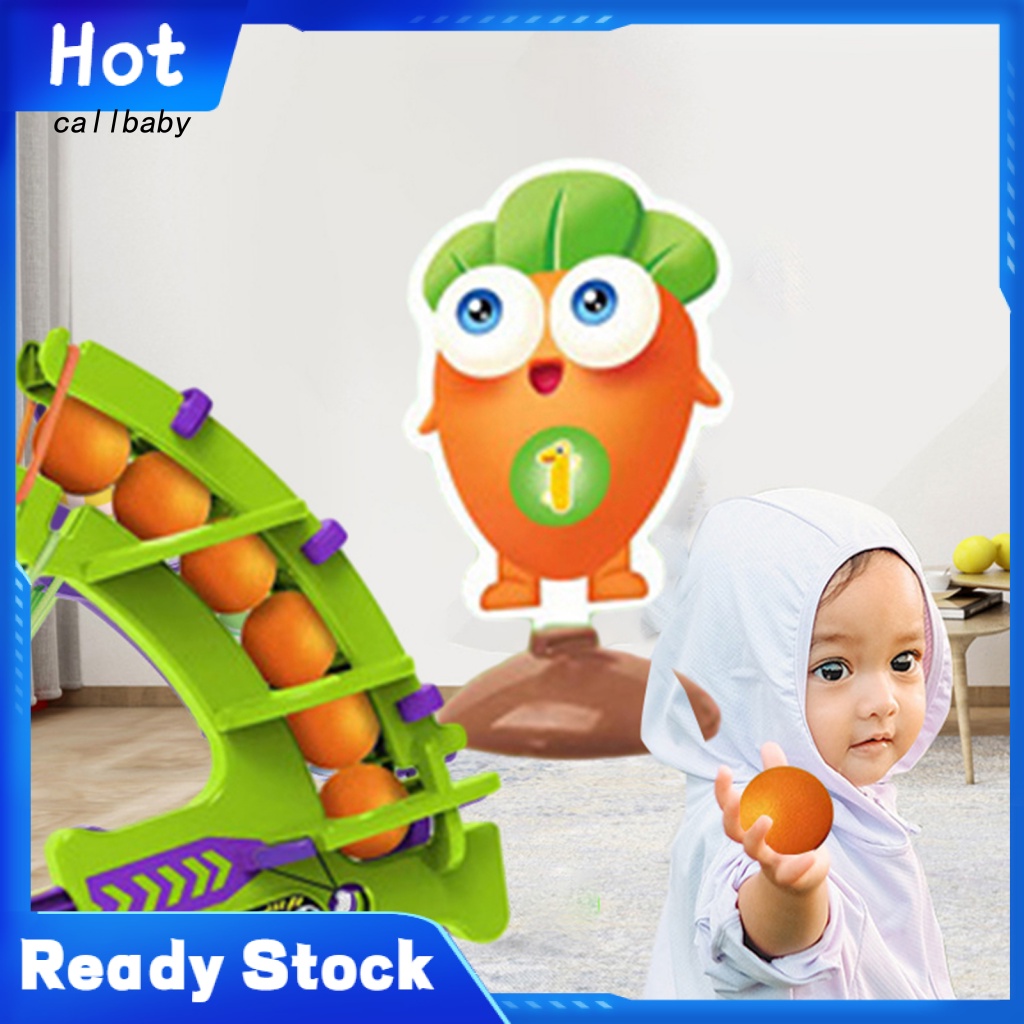 Ball Launching Toy Launcher Game Fun Kids Set with Carrot Targets ...