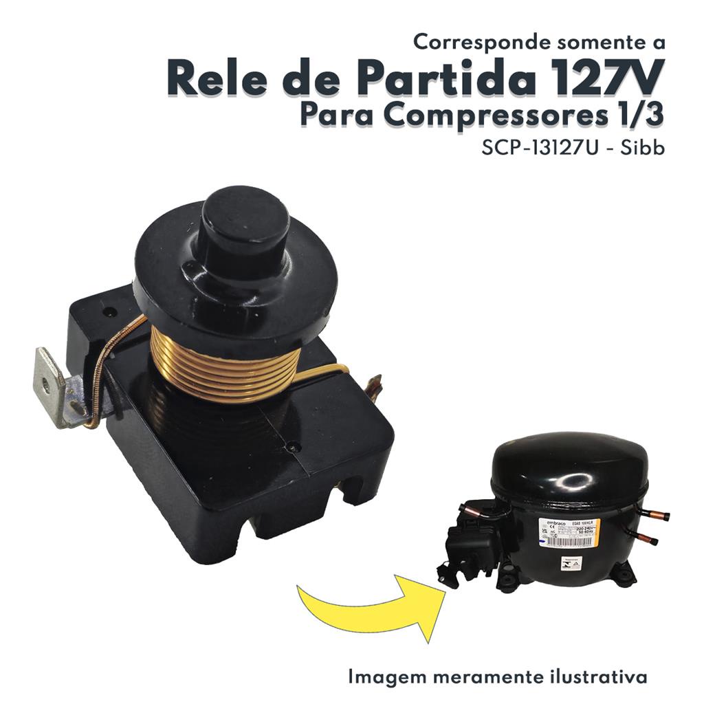 Rele de Partida 1/3 127V 50/60HZ Para Compressor Domestico Rele PTC ...
