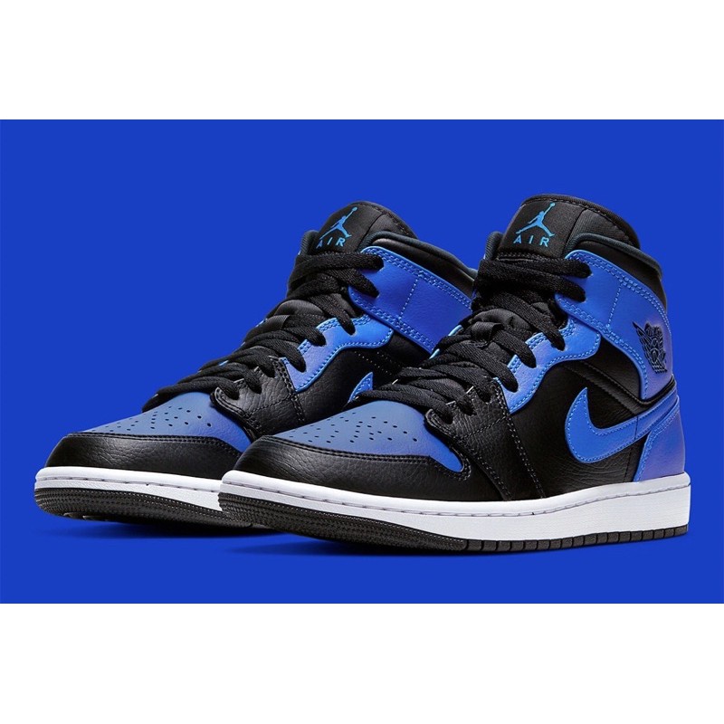 Nike AIR JORDAN 1 MID HYPER ROYAL Azul Preto 554724-077 | Shopee Brasil