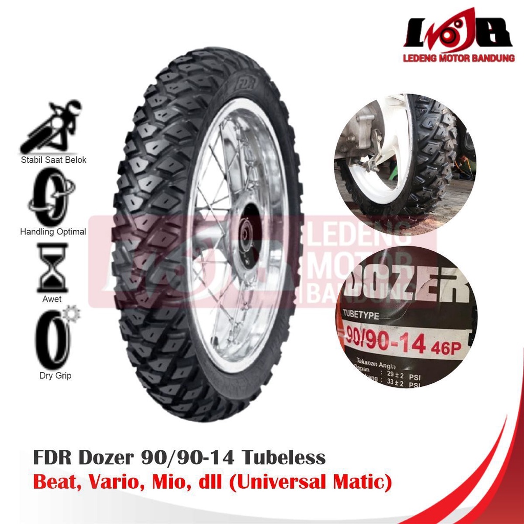 Fdr Dozer 90/90-14 Tubo Externo De Pneus Tipo Motor Matic Universal ...
