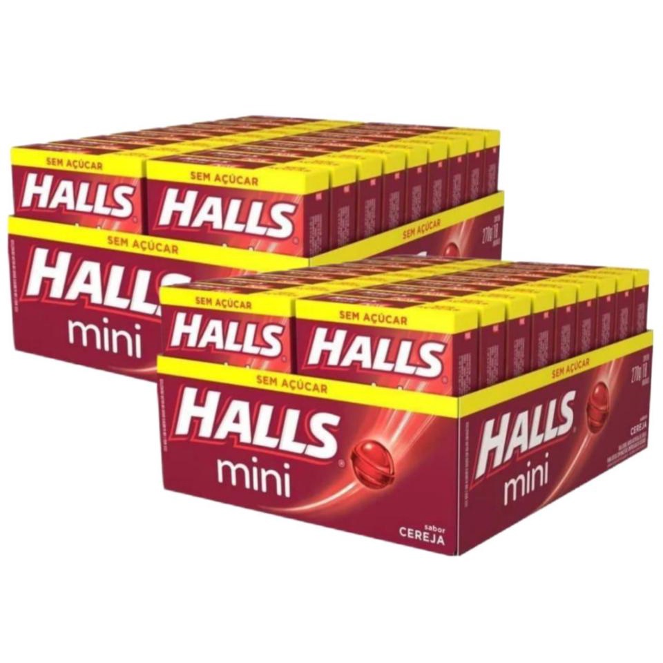 Halls Mini Sem Açúcar Cereja 270g - 2 un | Shopee Brasil