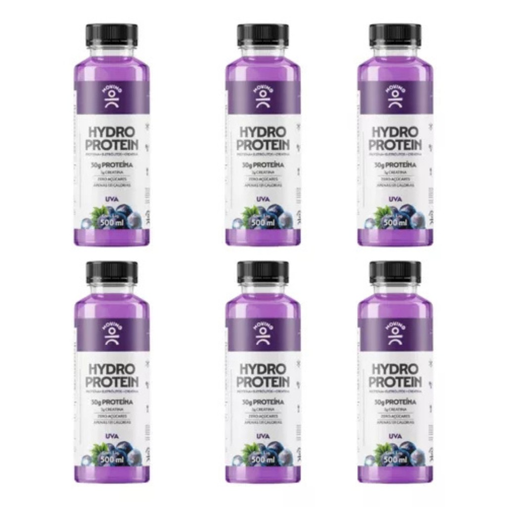 Moving Hydro 30g Proteina 3g Creatina - Uva 6x500ml | Shopee Brasil
