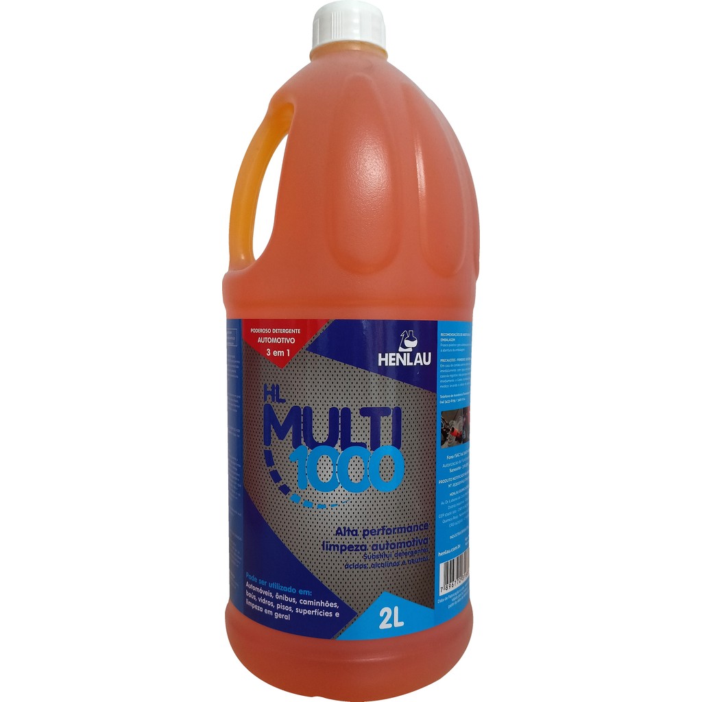 HL Multi Multi 1000 - 2 litros Detergente 3 em 1 Henlau - ácido ...