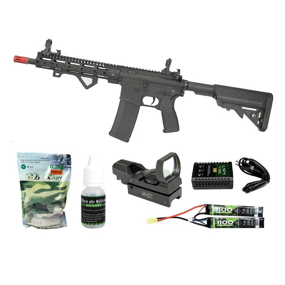 Rifle de Airsoft AEG M4 Carbine Long M-Lok SA-E20+ kit | Shopee Brasil