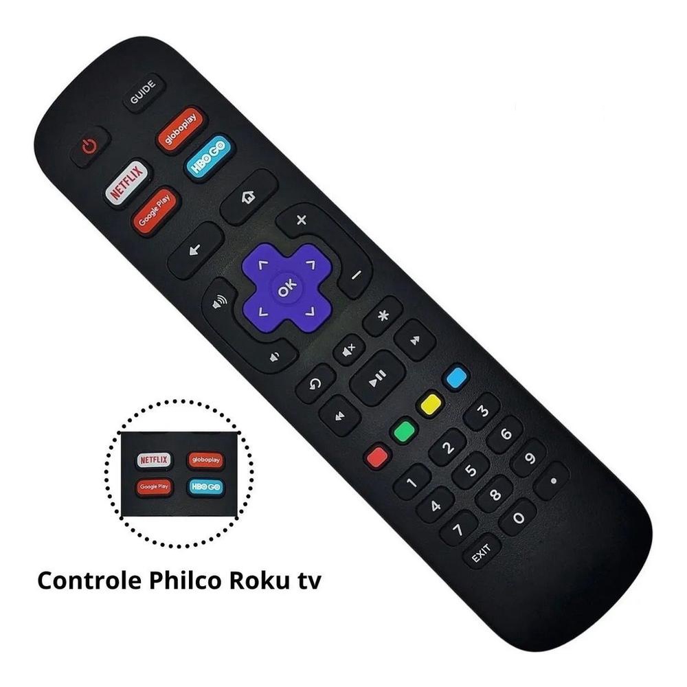 Controle Remoto Para Tv Philco Roku Smart 4k Netflix LE-7245 / Sky-9125 - LELONG | Shopee Brasil