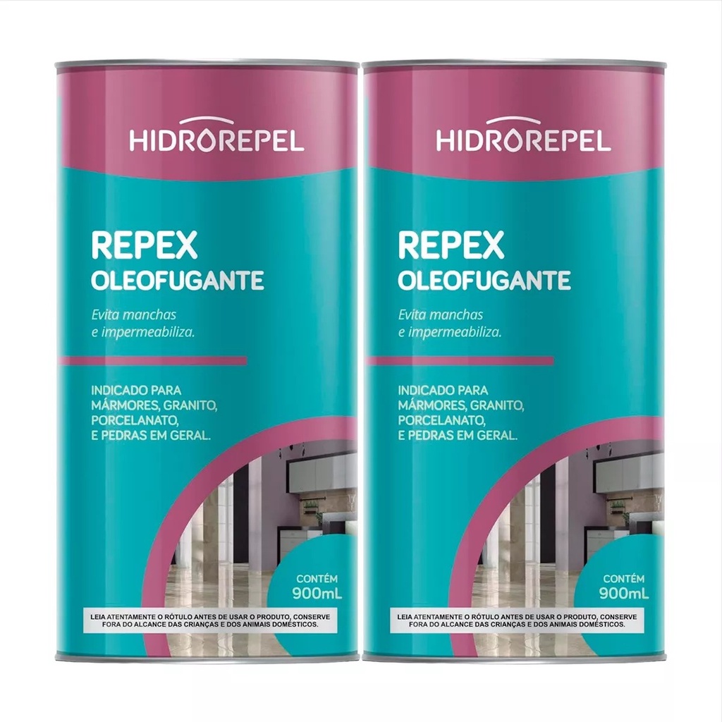 Oleofugante Repex White 900ml Hidrorepel - Impermeablizante Kit C/ 2 ...