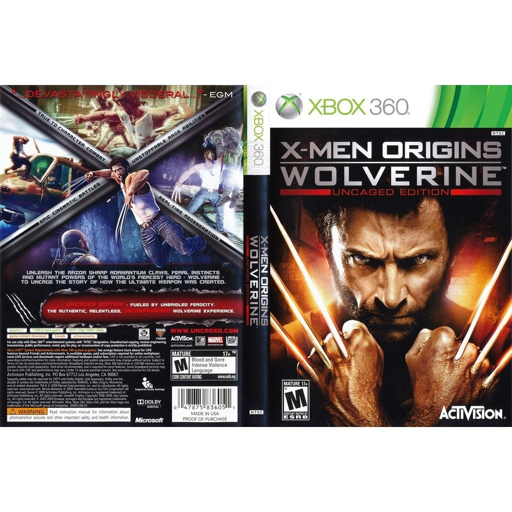 X Men Origins Wolverine [ Xbox 360 LT 3..0 ou RGH 3.0 ] | Shopee Brasil