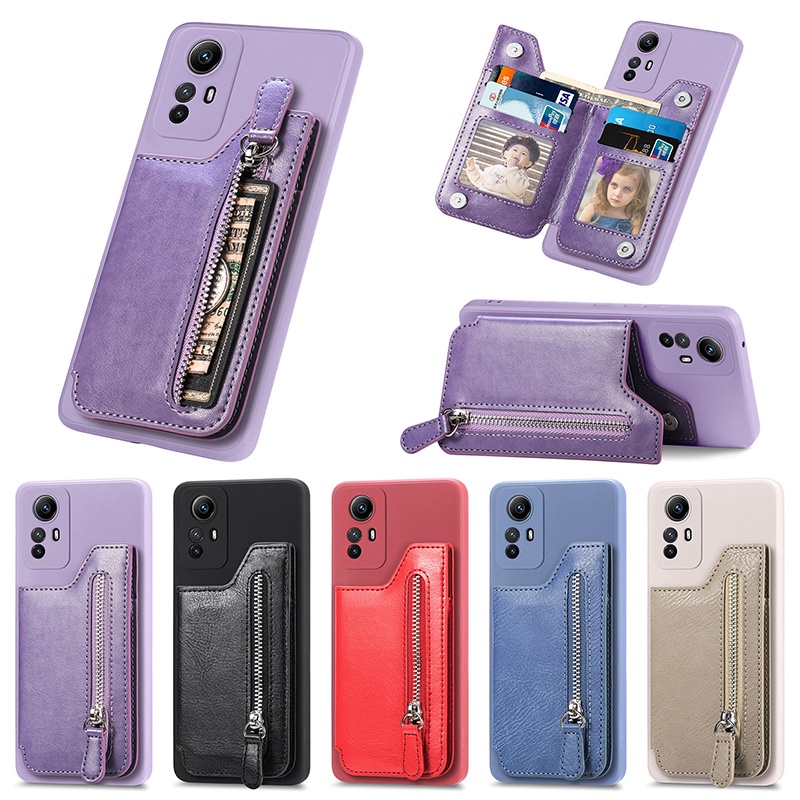 Capa De Couro Com Zíper Para Carteira Samsung Galaxy A05 A05S A15 A25 A35 A55 A14 A24 A34 A54 ...