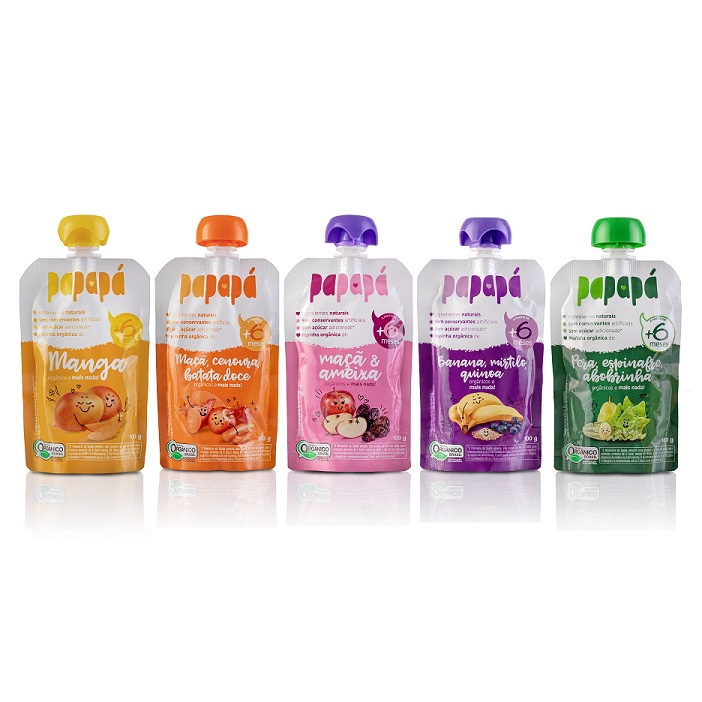 Kit 25 Papinhas Orgânicas Papapá Todos 5 Sabores - 5 de cada | Shopee ...