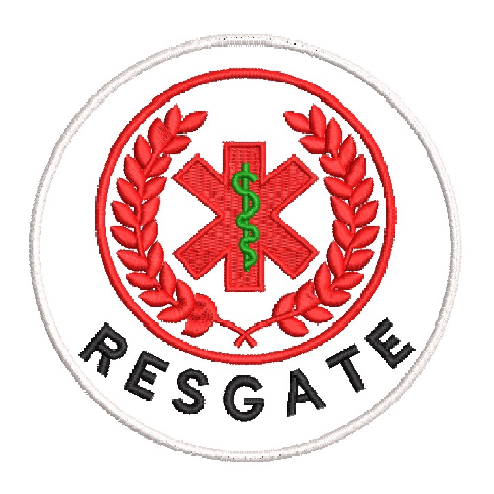 Patch breve Bordado simbolo Profissão Resgate, socorrista para o seu ...
