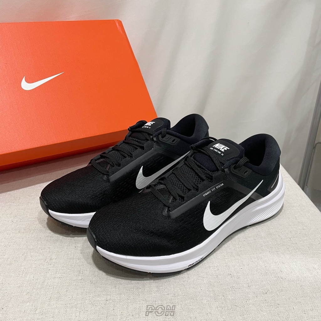 Estrutura Nike Ar Zoom Estrutura 24 Tênis Preto Reflete Luz Almofada de ...