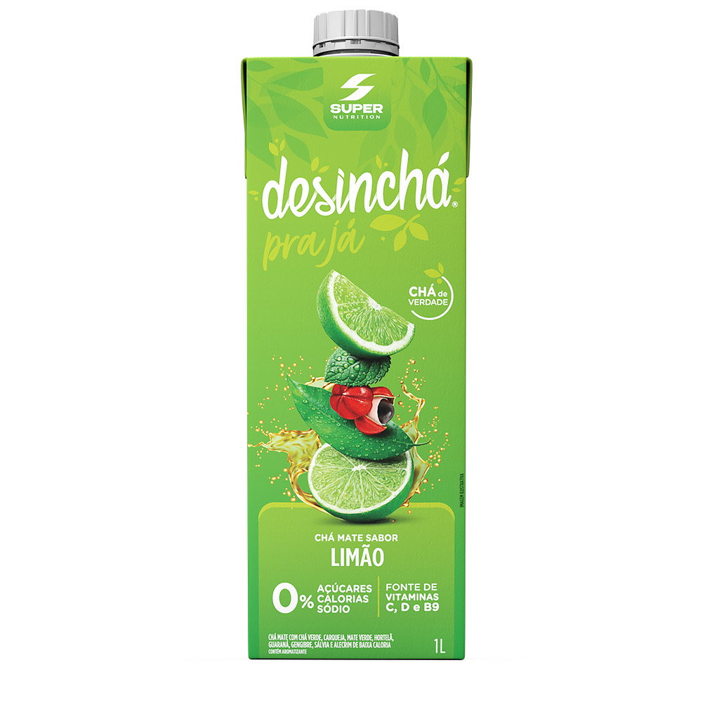 Chá Gelado Mate com Limão Desinchá Pra Já 1 litro | Shopee Brasil