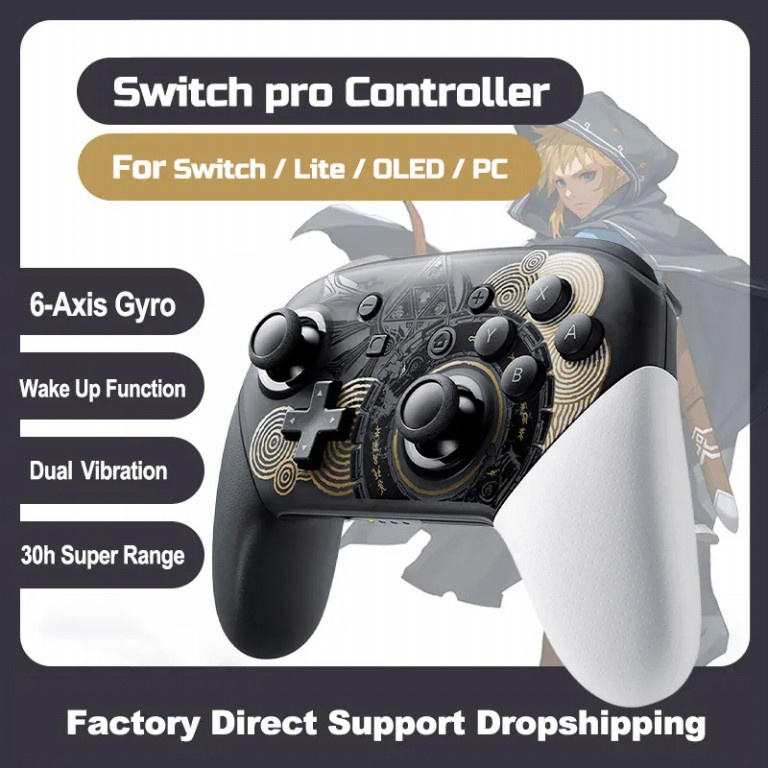 Gamepad Sem Fio Bluetooth Para Nintend Switch Pro Controller Temático Limitado Joystick PC E ...