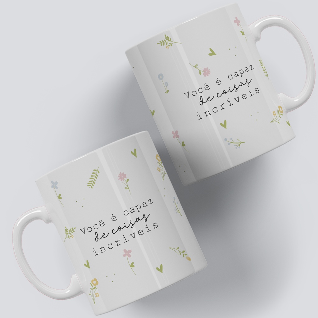 Caneca Frase Motivacional Você é Capaz de Coisas Incríveis | Shopee Brasil