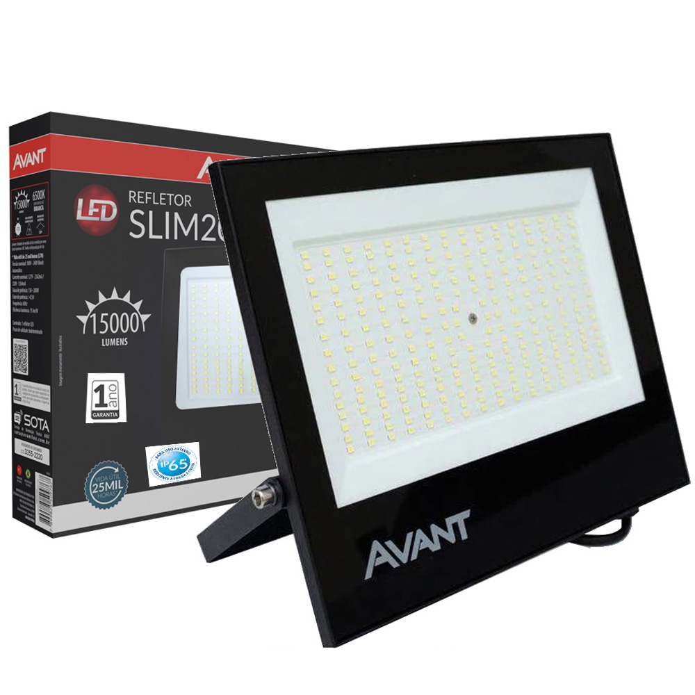 Refletor Led Slim200 Branco Frio 6500k Bivolt 200w Avant | Shopee Brasil