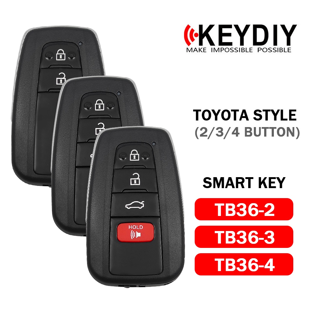 Universal KEYDIY KD TB36-2/3/4 Controle Remoto Com Chave Inteligente | Shopee Brasil