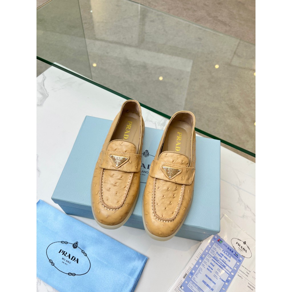 Prada 2024 Novos sapatos Le Fo, simples simples e confortável de sola ...