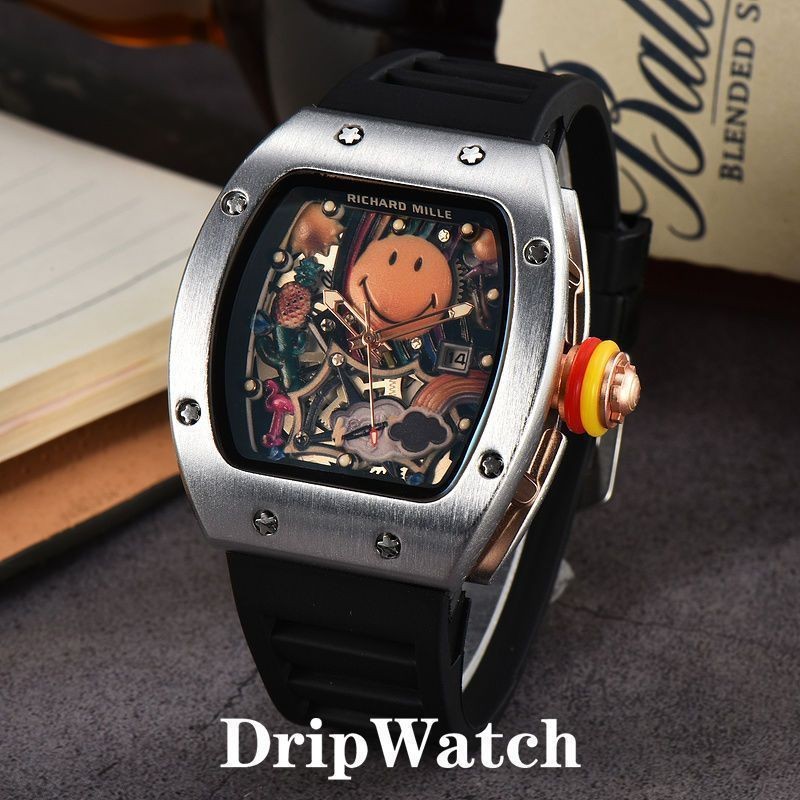 [Versão Original] [Entrega em 48 horas] Relógio Richard Smiley Face ...