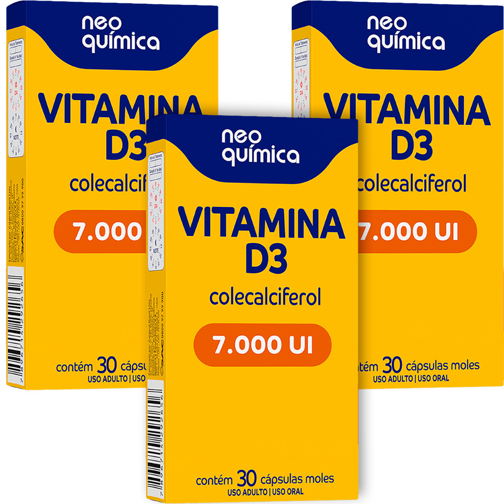Vitamina D3 7.000 UI Neo Química 30 cápsulas Neo Química 30 Capsulas Gelatinosa | Shopee Brasil