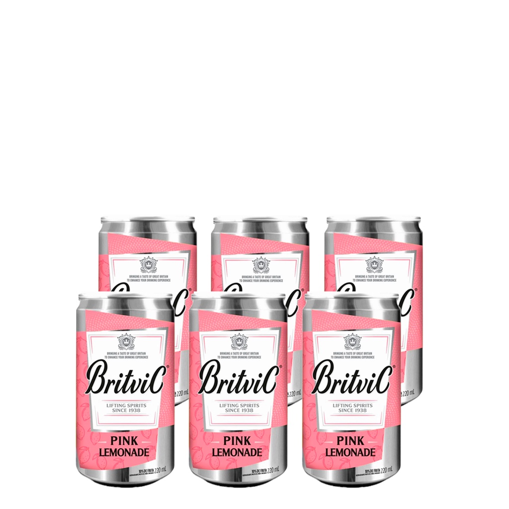 Refrigerante Pink Lemonade Britvic Lata 220ml 6 Unidades | Shopee Brasil