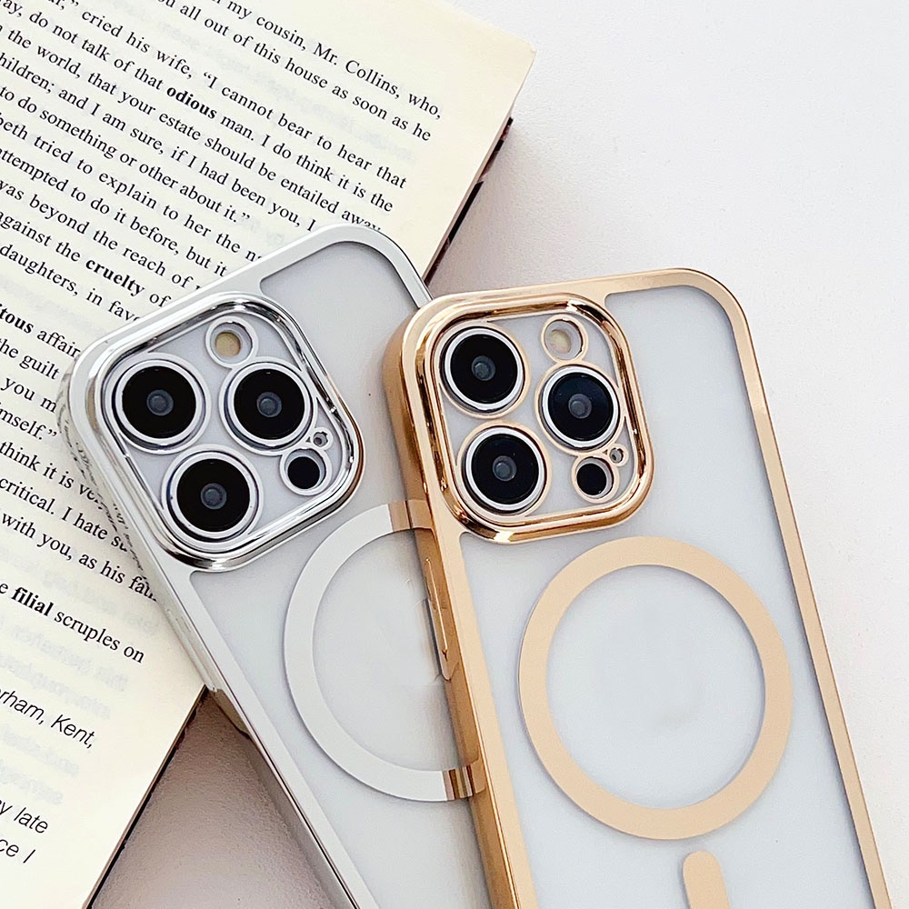 Capa Magnética Transparente De Cordão De Carregamento Sem Fio Para iPhone 16 15 Plus 14 13 12 ...