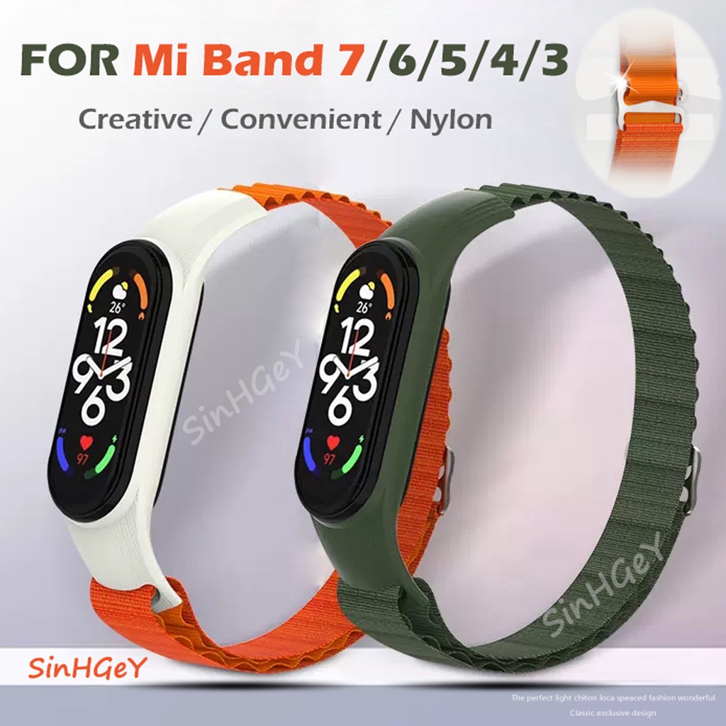 Xiaomi Mi Band 7 Strap 3/4/5/6 Elasticidade Da Cinta De Nylon Macio ...