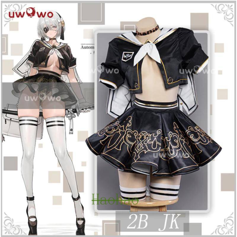 Uwowowo Nier : Automata Fanart 2B JK Uniforme Escola Fantasia Sexy Cosplay SFFV | Shopee Brasil