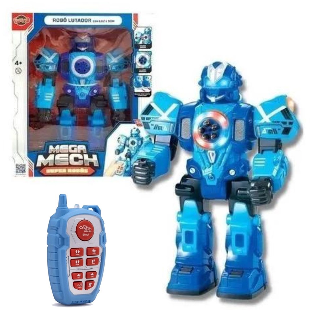 Mega Mech Super Robô Lutador C/ Luz E Som E Movimento | Shopee Brasil