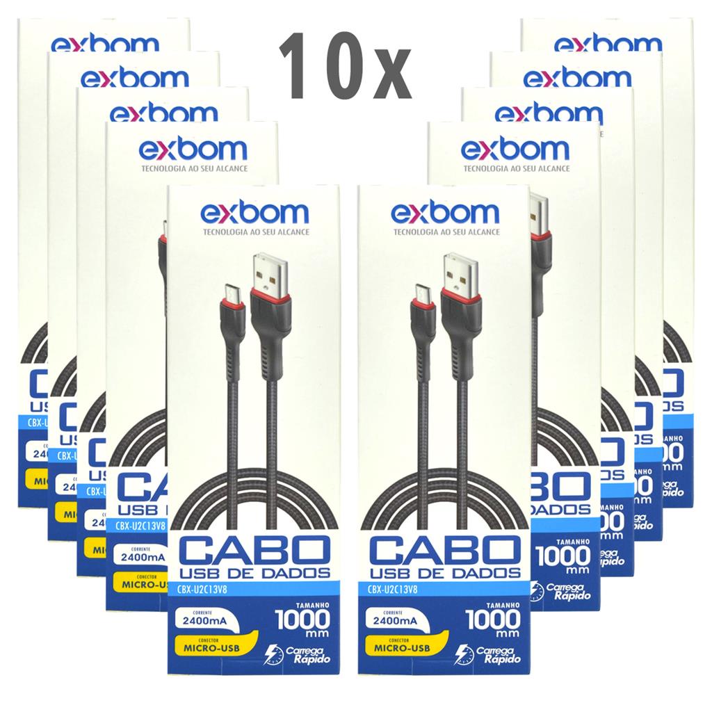 Kit 10 Cabos V8 Micro Usb Carregador Celular Atacado C/ Nf | Shopee Brasil