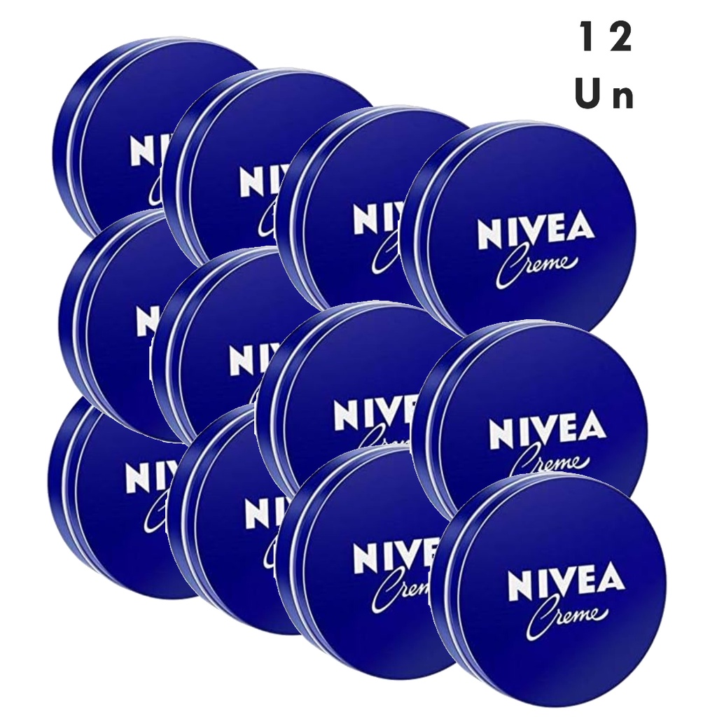 Kit c/ 12 Cremes Hidratante Facial e Corporal Lata Azul Nivea 60ml 56g - Atacado / Revenda ...