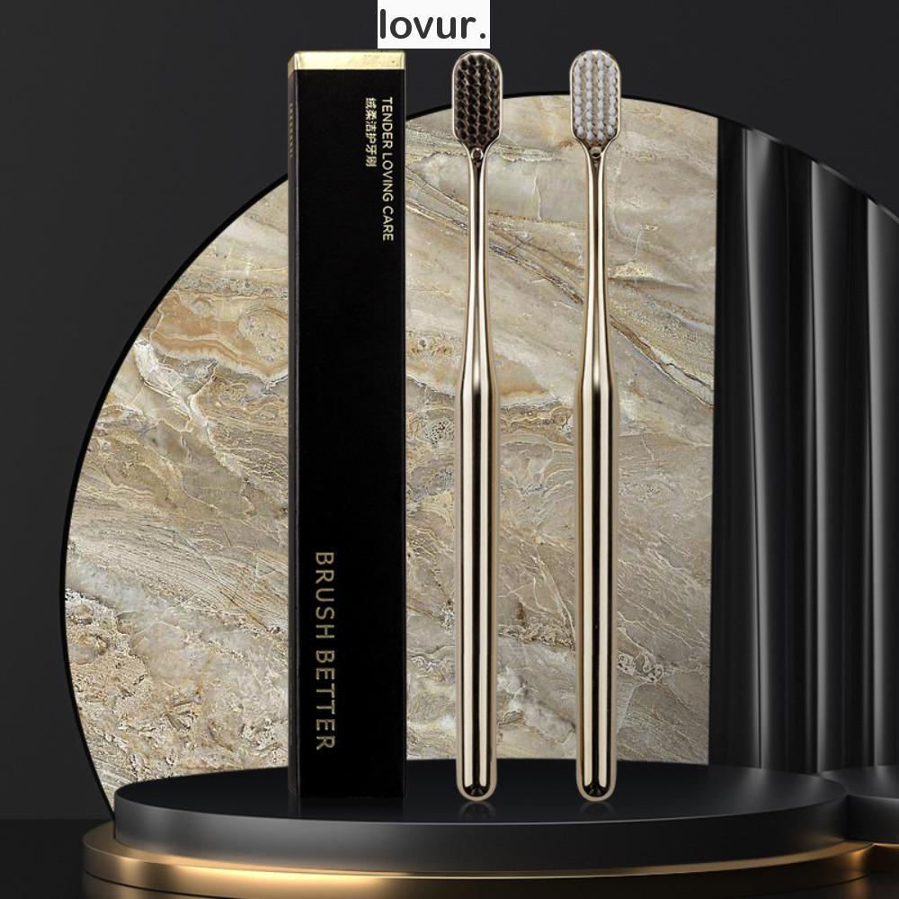 LOVUR Escova De Dentes Macia , Adulta Electroplate Gold Silver ...