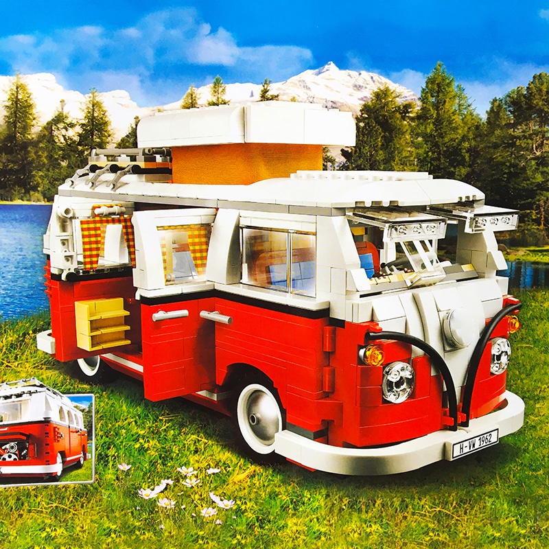 1354PCS VW Volkswagen T1 Camper Bricks Van Car Bluding Blocks Tijolos ...