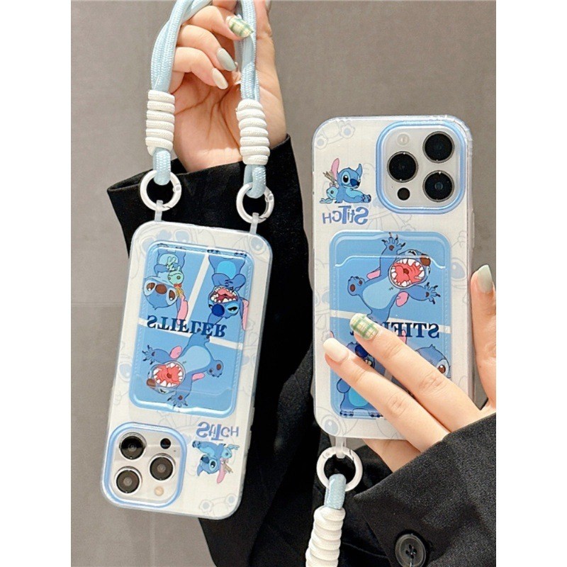 Porta-cartões Stitch pode inserir cartão adequado para iPhone15promax ...