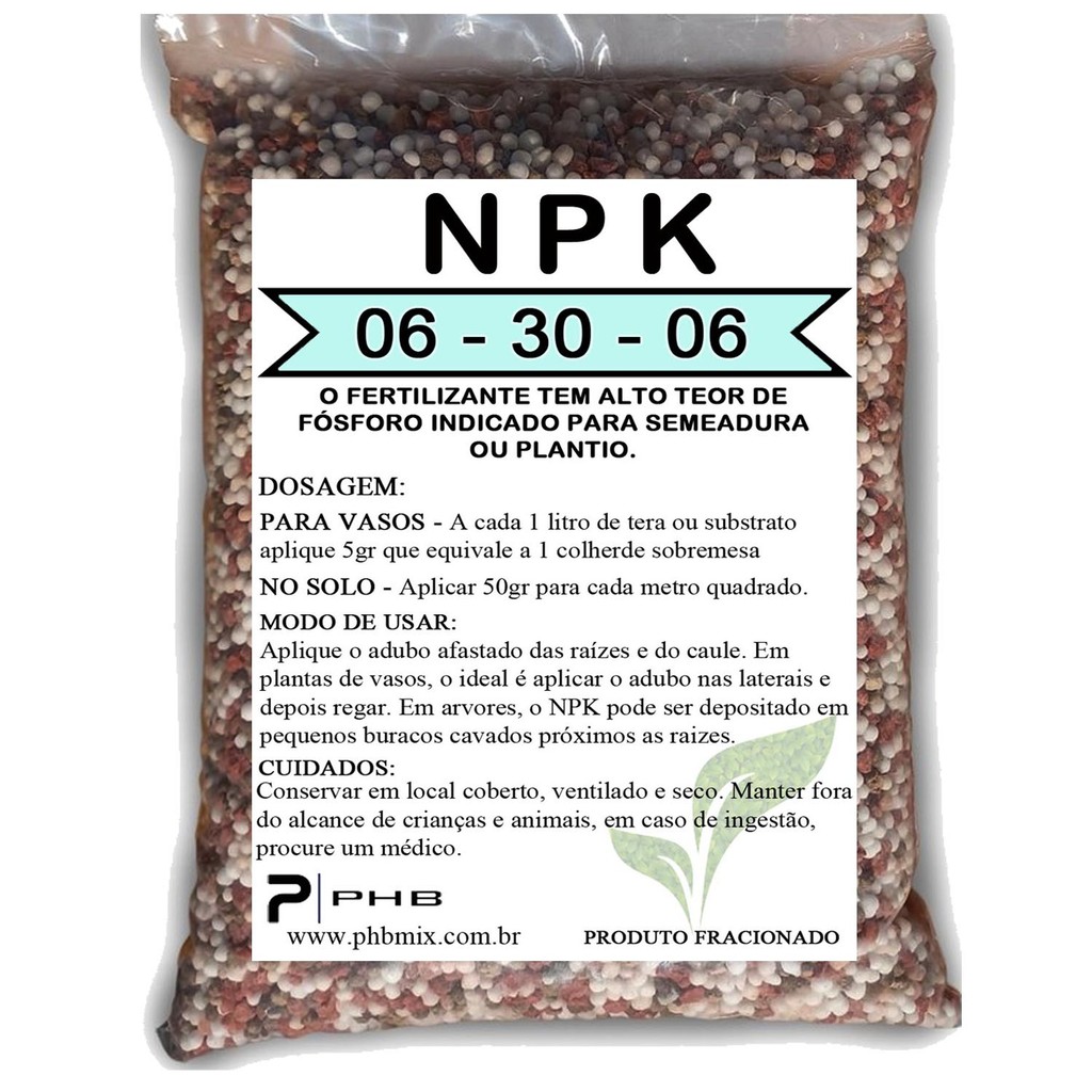 15kg Adubo Fertilizante NPK 06.30.06 - Plantio e Semeadura | Shopee Brasil