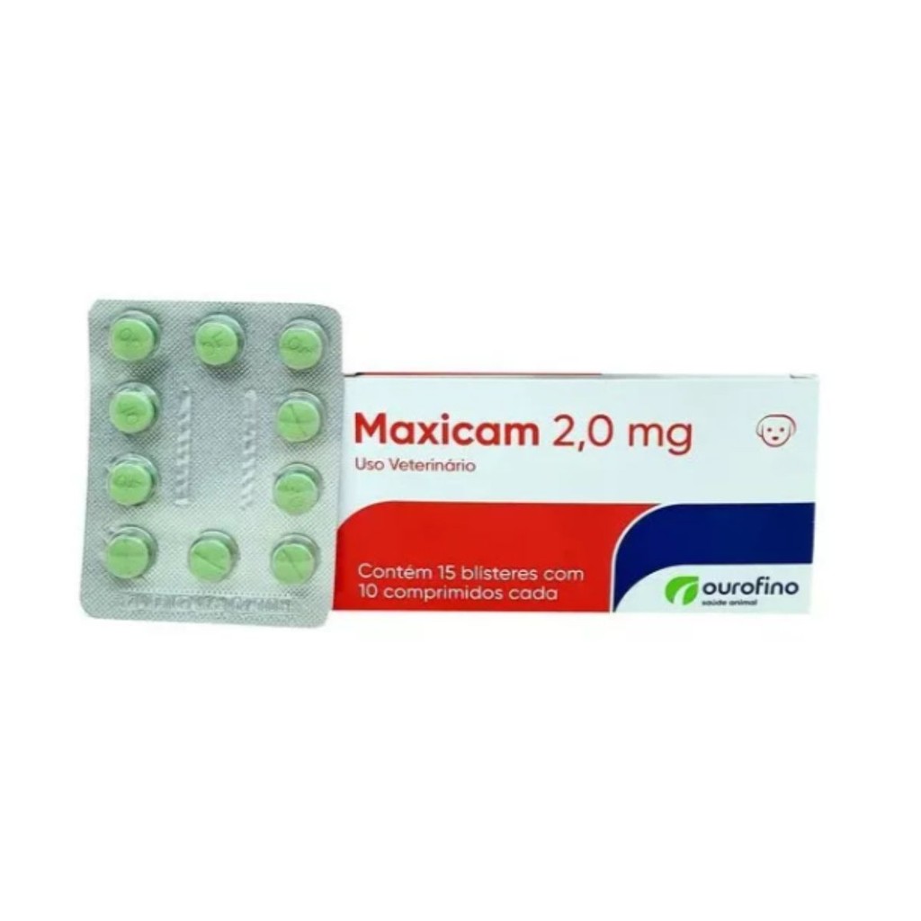 Maxicam 2,0mg Antiinflamatório 10 Comp Cartela Ouro Fino | Shopee Brasil